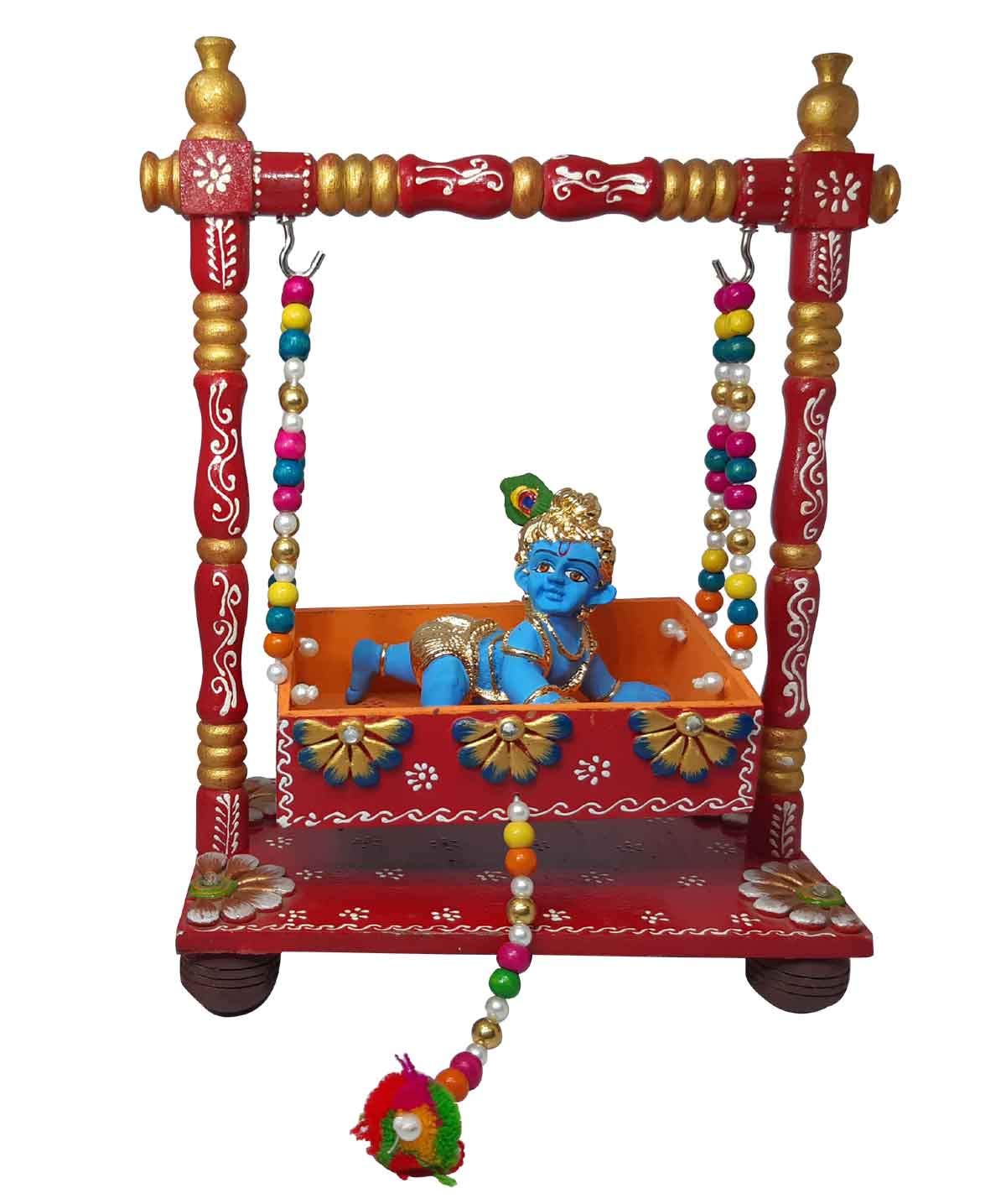 Decoration Jhula with Baby Laddu Gopal - Janmashtami Gifts-Decorative ...
